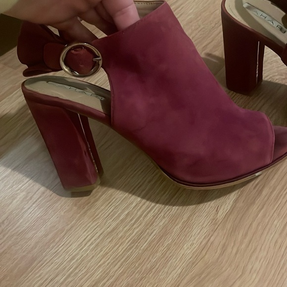 Tahari | Shoes | Size 75 Plum Colored Taharis Open Toes Shoes | Poshmark